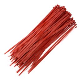 NYLON CABLE ZIP TIES - RED, 300mm x 4.8mm - PACK OF 100 by Factory ...
