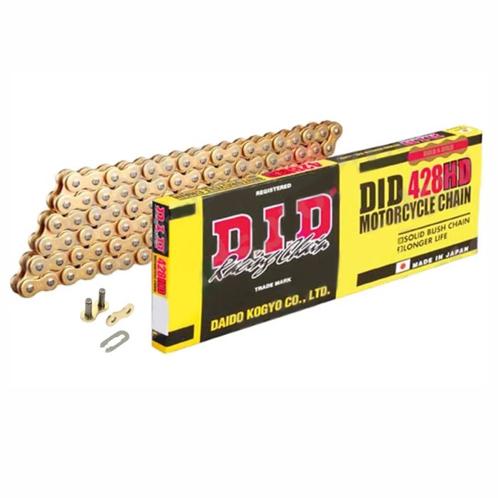 DID 428D RJ CHAIN 136L G&B, GOLD&BLACK LINKS, DID428DGB136 by D.I.D ...