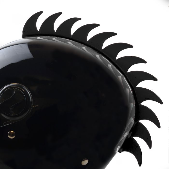 HELMET DECORATION MOHAWK BLACK, ADHESIVE BLADE DESIGN by Factory Image ...