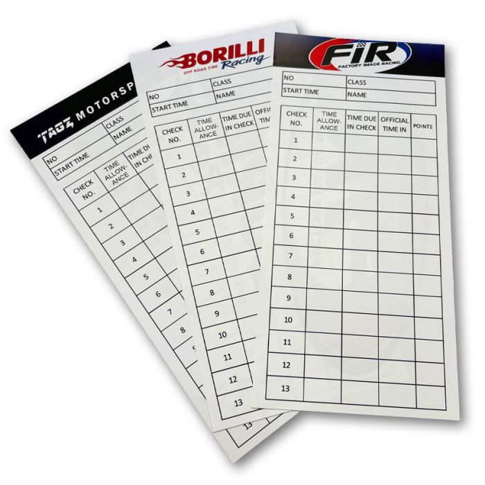 ENDURO TIME CARDS ORO PACK100 by Factory Image Racing | ORO2U