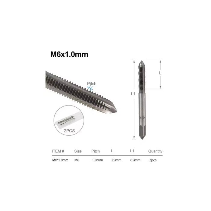 TAP SET-2 M6 THREAD 6 x 1.0MM by Factory Image Racing | ORO2U