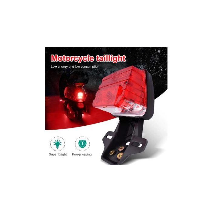 Tail Light with Steel Bracket Universal – Red | ORO2U