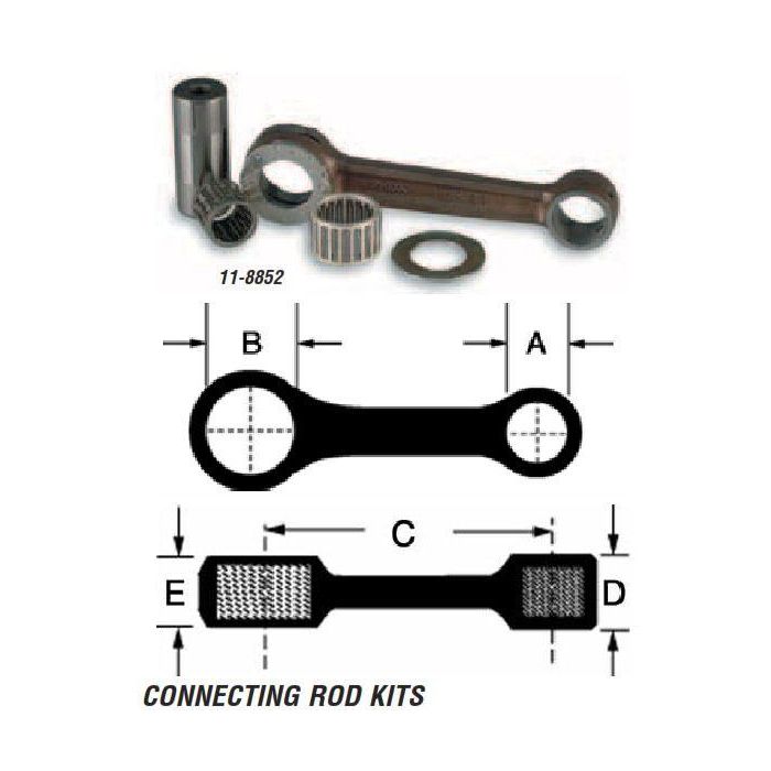 CONNECTING ROD YZ465, WR500, YAMAHA IT465, IT490, WR490 by Bronco | ORO2U