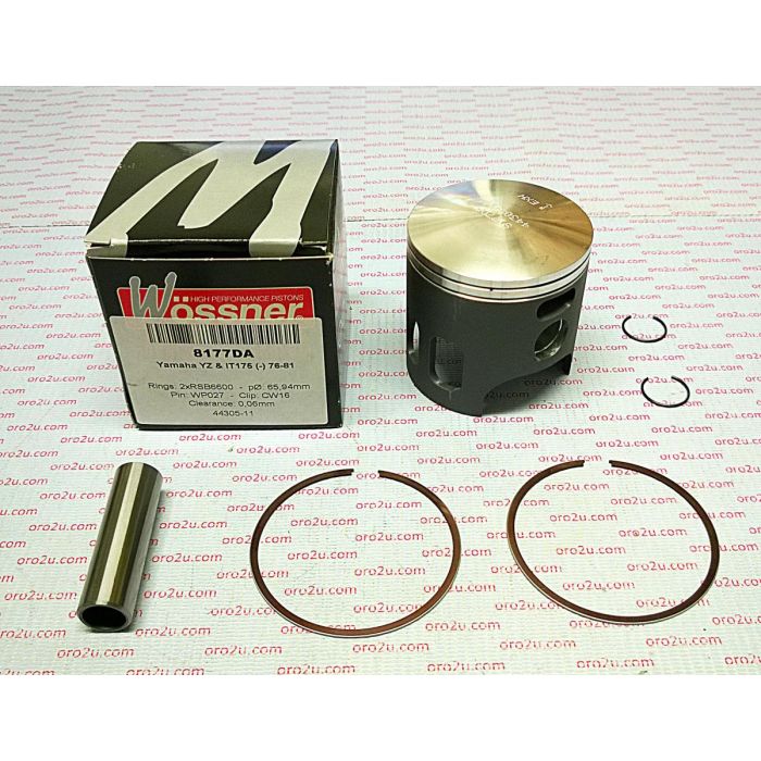 PISTON KIT 76-81 IT175 67.00, FORGED WOSSNER 8177D100 by Wossner, 67mm ...