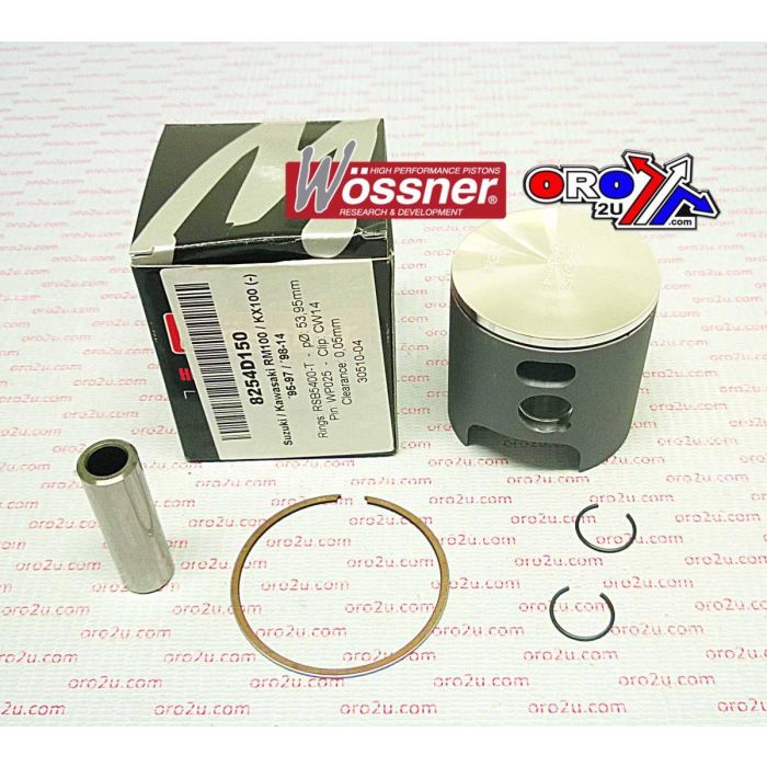PISTON KIT 95-20 KX100 1-RING, WOSSNER 8254DA KAWASAKI MX 13001-0123 ...
