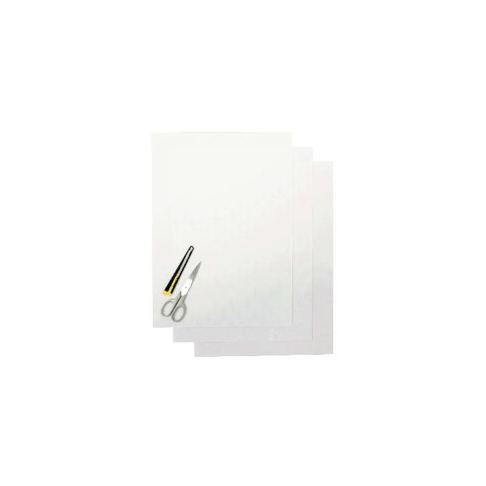 PK/3 THICK BACKING SHEETS, CLEAR BLACKBIRD 5051/80, 47x33cm PER SHEET